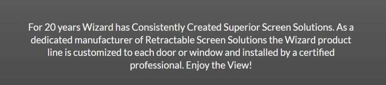 Wizard Motorized Retractable Screens – Control with Ease